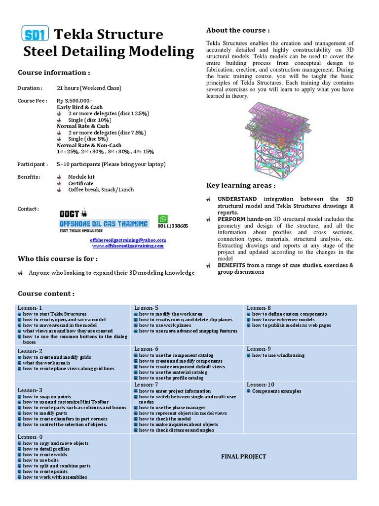 Tekla Structures Steel Detailing Modeling | PDF | 3 D Modeling | Computing
