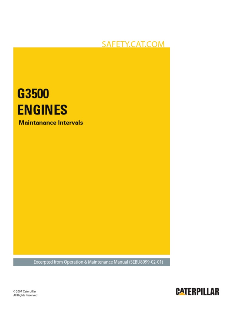 G3500 Engines-Maintenance Intervals | PDF