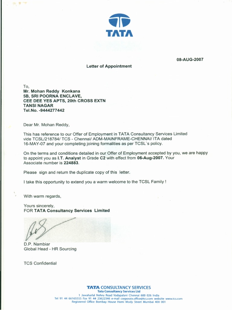 Appointment Letter | PDF | Economy Of India | Business