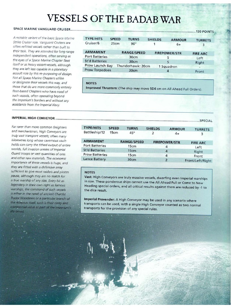 Battlefleet Gothic - Codex - Badab War | PDF
