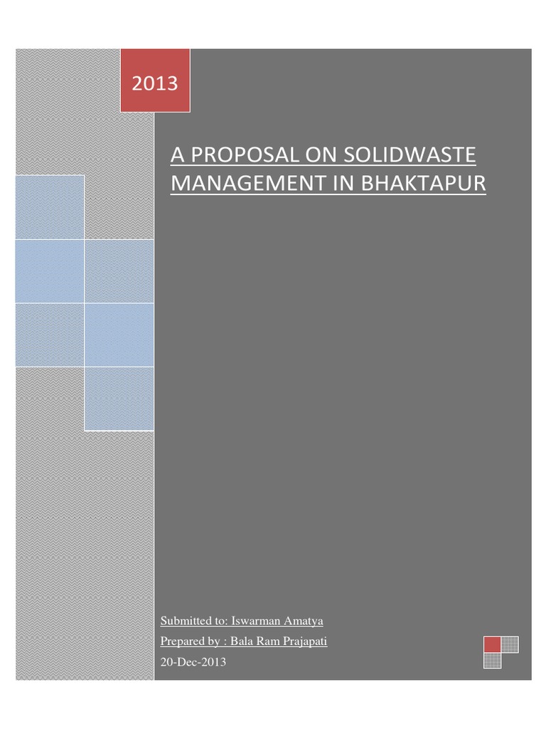 Proposal PDF | PDF | Waste Management | Municipal Solid Waste