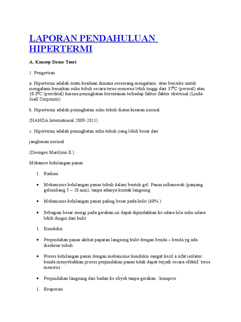 Hipertermi | PDF