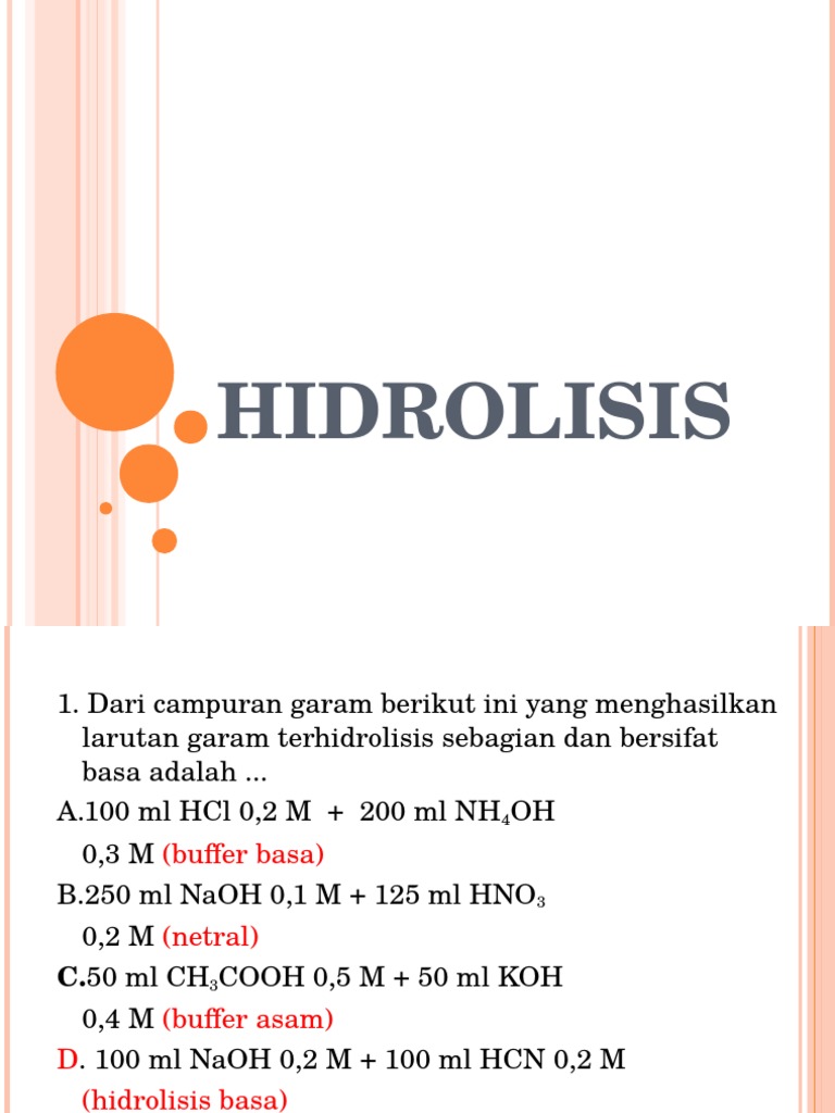 Hidrolisis | PDF