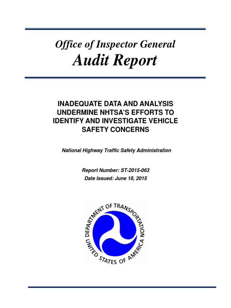 US DOT Office of The Inspector General Audit Report | PDF | National ...
