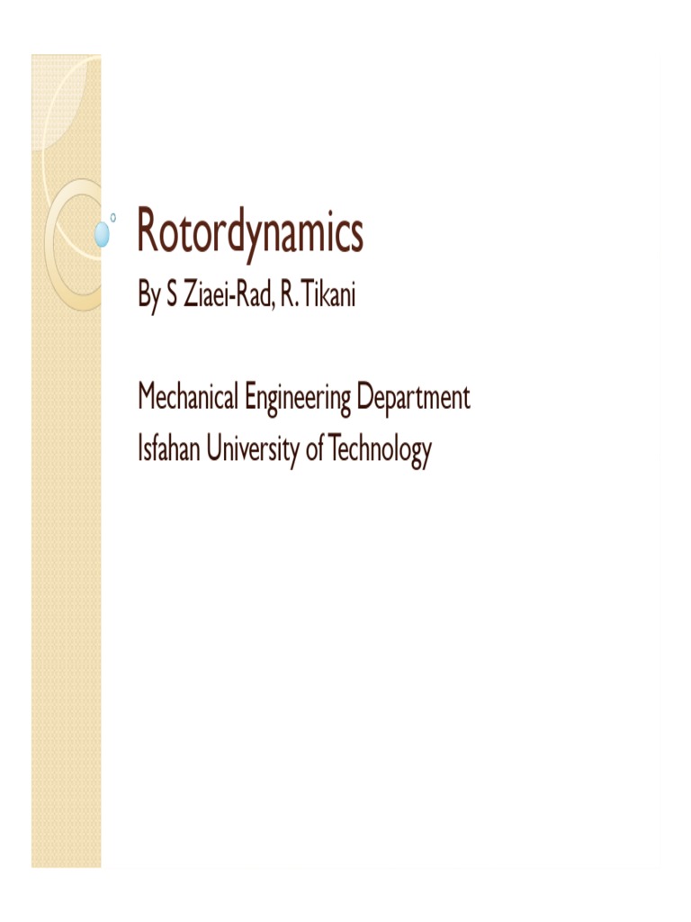 Rotordynamics Introduction | PDF | Classical Mechanics | Machines