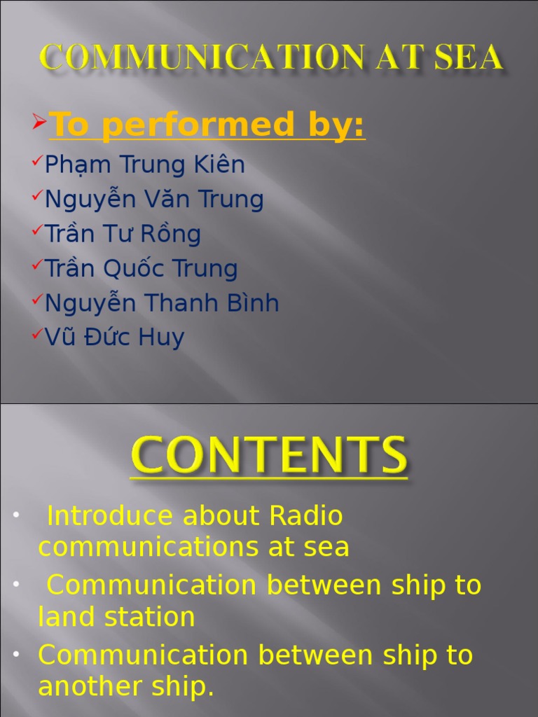 Communication at Sea | PDF | Telecommunications | Radio