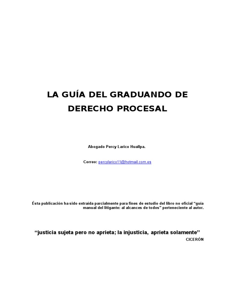 La Guía Del Graduando de Derecho - Larico | Descargar gratis PDF | Ley ... La Guía Del Graduando de Derecho - Larico | Descargar gratis PDF | Ley ...