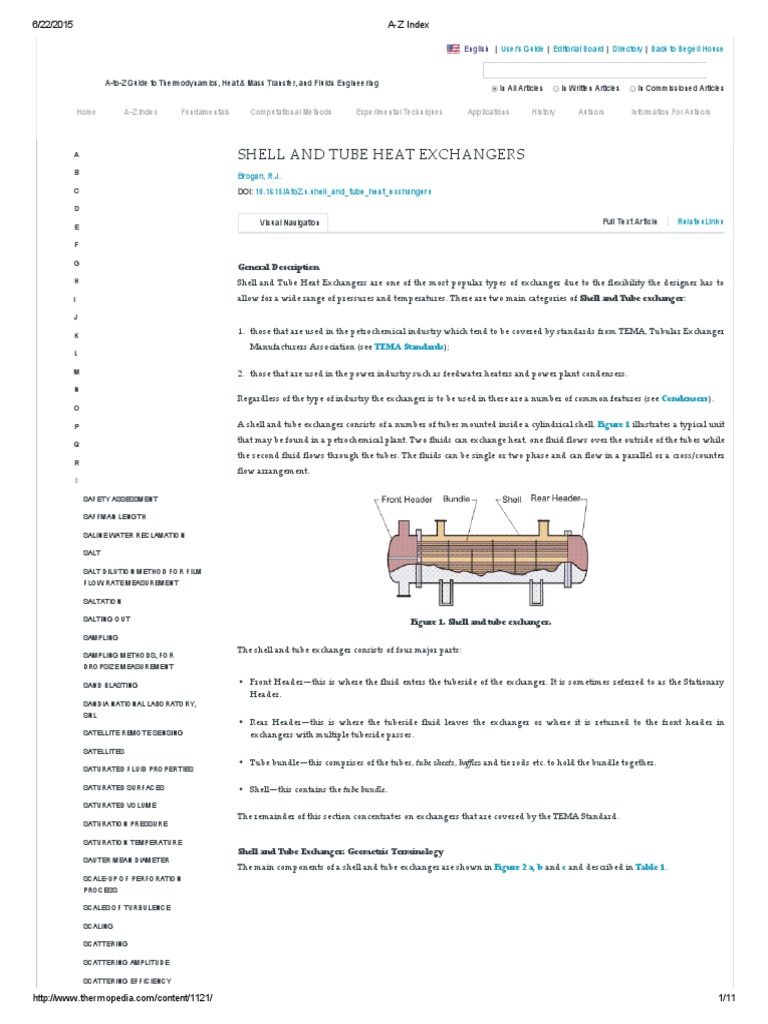Shell and Tube Heat Exchangers | PDF | Heat Exchanger | Heat Transfer