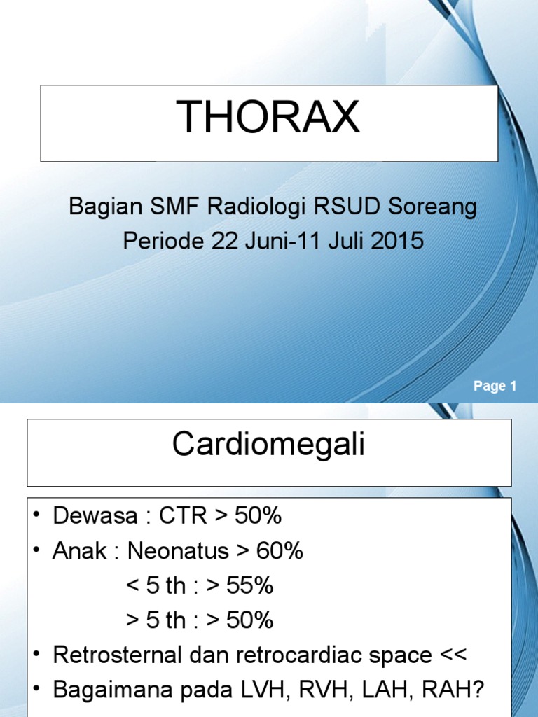 Gambaran Ro Thorax Abnormal | PDF