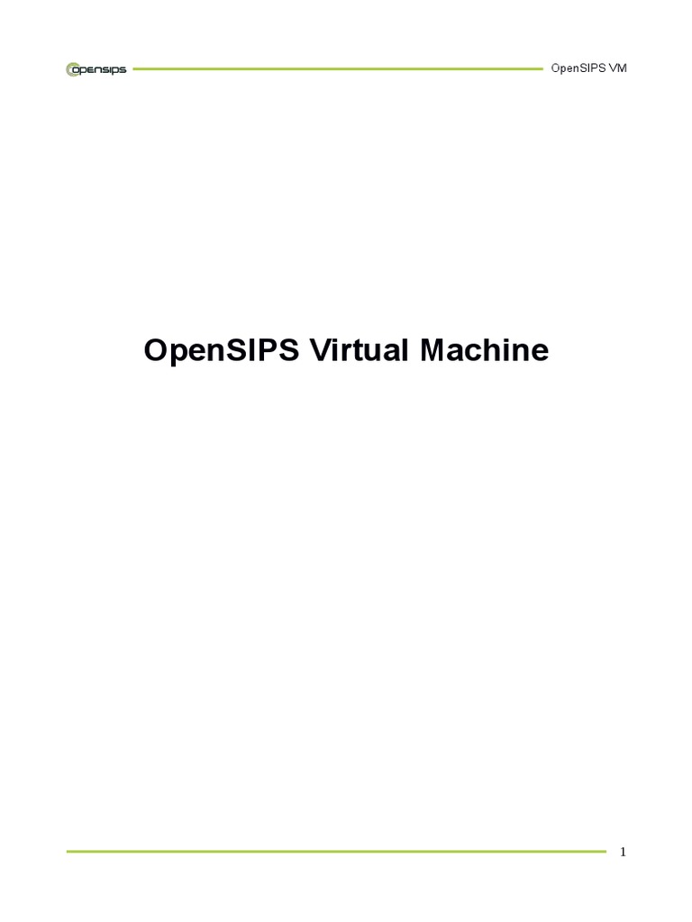 OpenSIPS 2.1 VM | PDF | Session Initiation Protocol | Virtual Machine