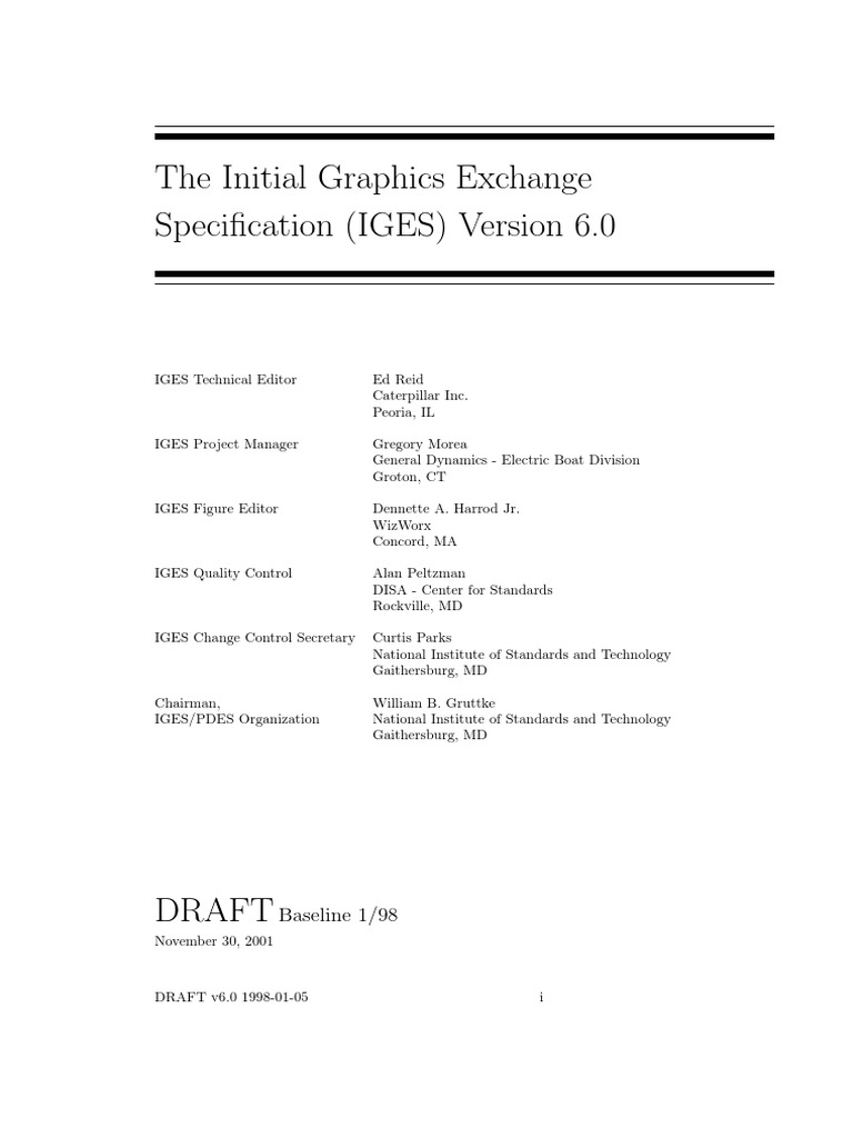 IGES Specification Version 6 | File Format | Geometry