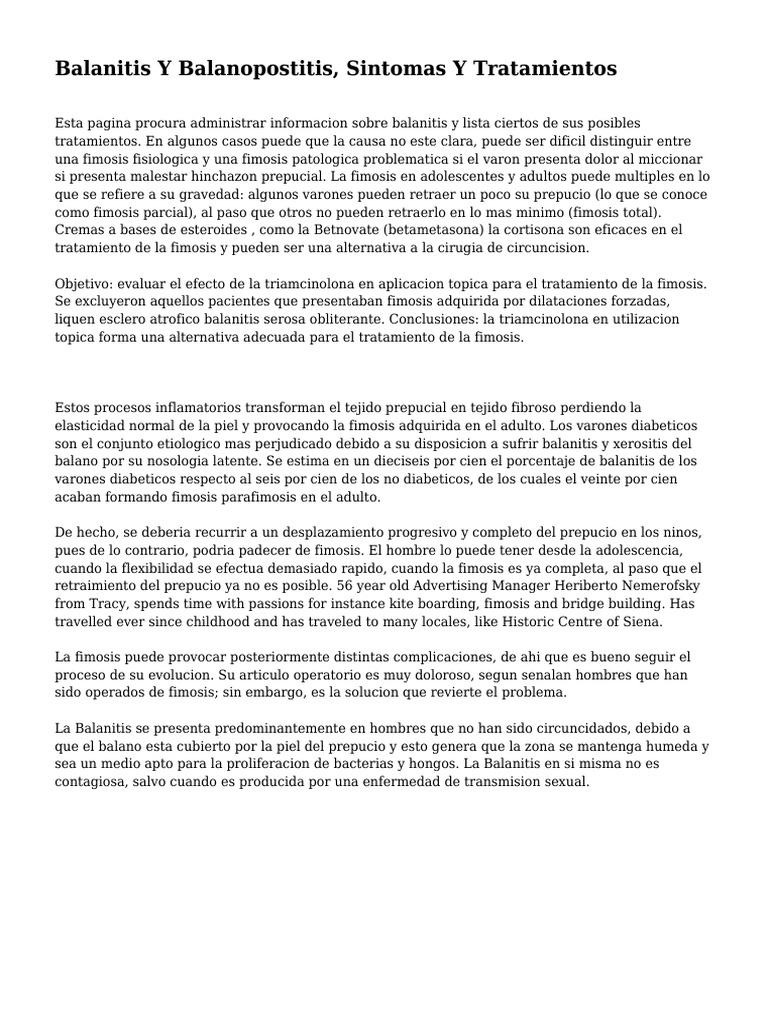 Balanitis Y Balanopostitis, Sintomas Y Tratamientos | Urología ...
