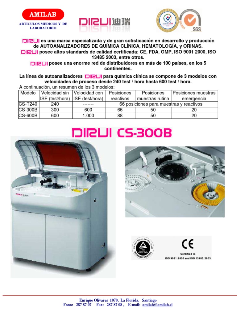 Dirui CS 300B PDF | PDF | Laboratorios | Software