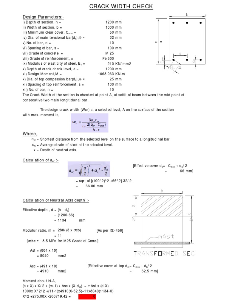 Crack Width Calculation Is 456 | PDF | Continuum Mechanics | Chemical Product Engineering