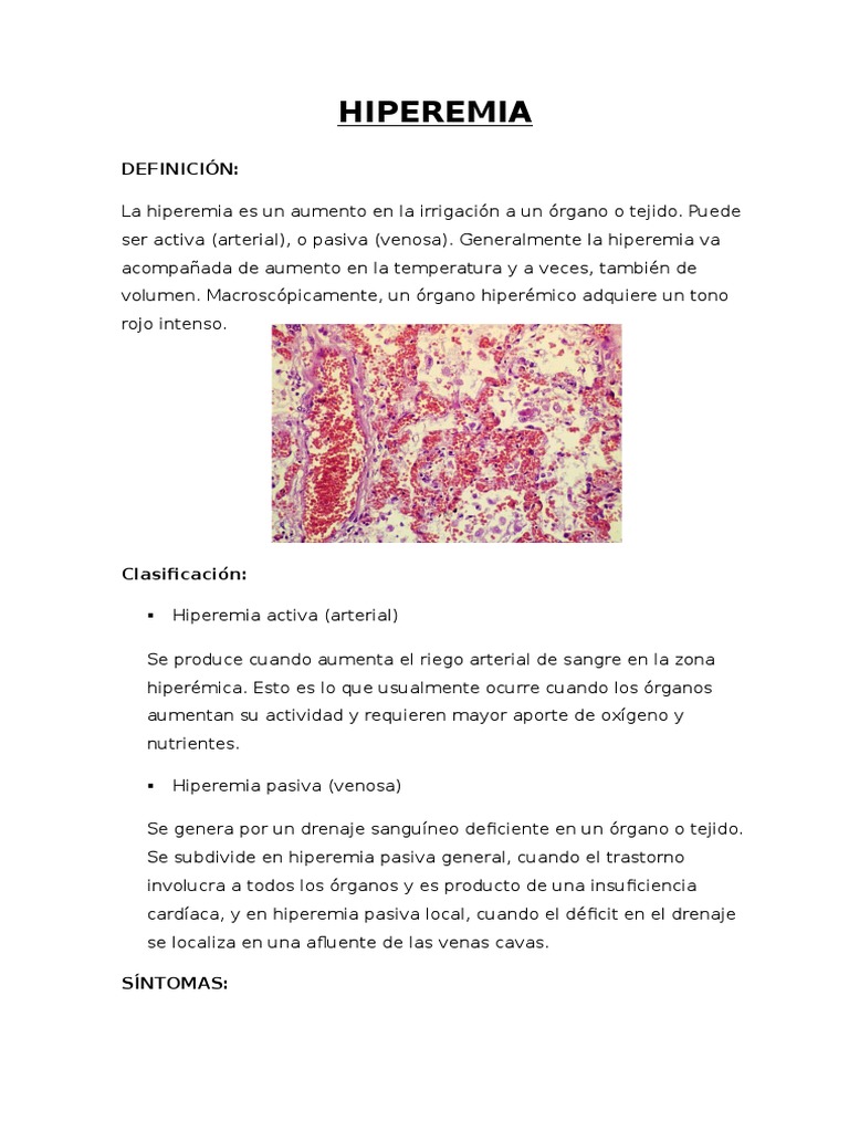 HIPEREMIA | PDF | Ciencia y matemáticas