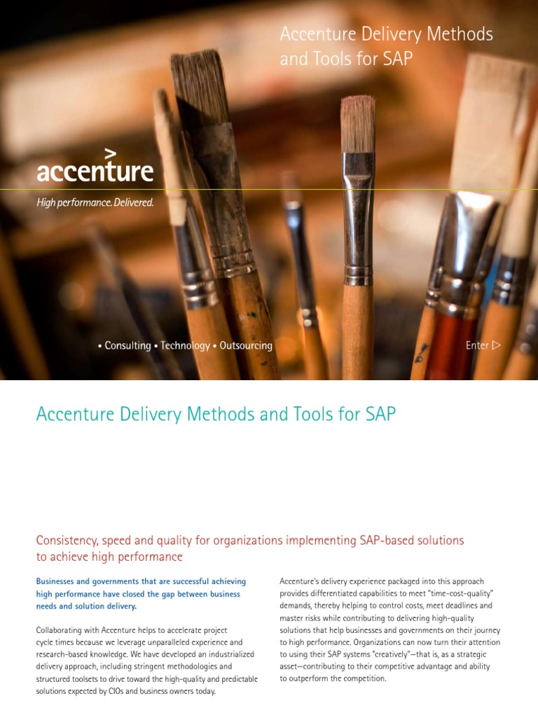 Accenture Delivery Methods and Tools For SAP Final | PDF | Technology ...