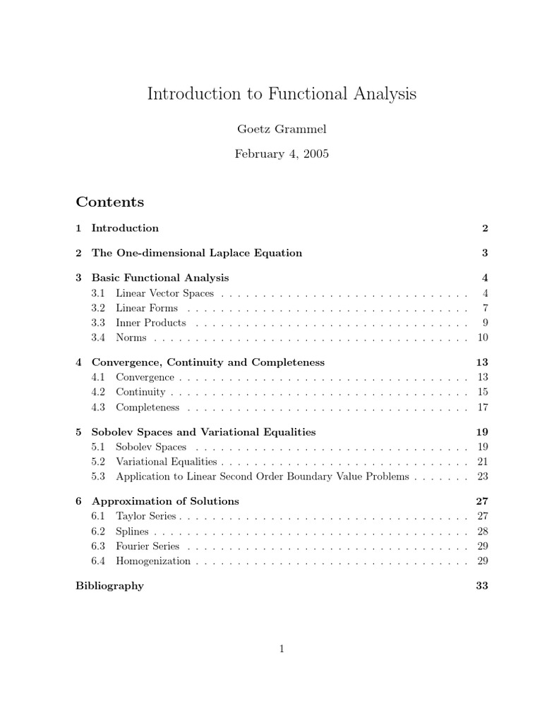 Introduction To Functional Analysis - Goetz Grammel | PDF | Norm (Mathematics) | Vector Space