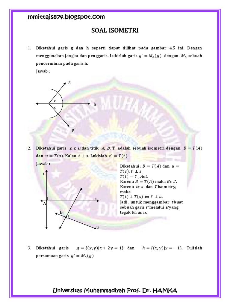 Latihan Soal Isometri | PDF