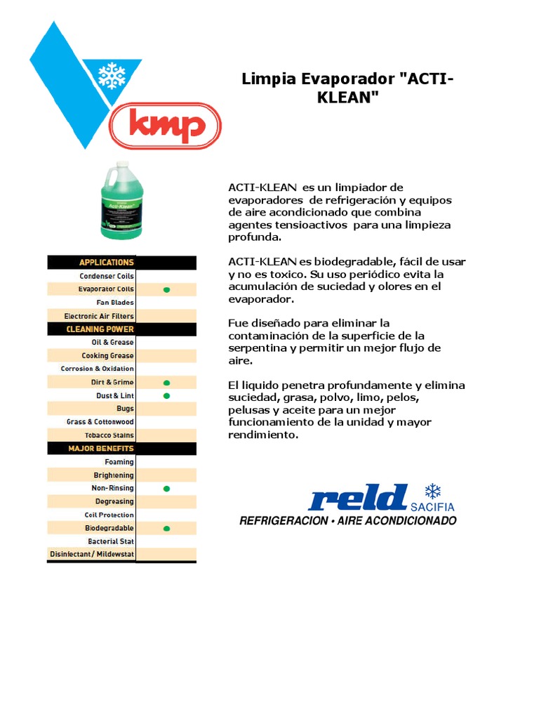 Limpiadores Acti-Klean y Aplicaciones | PDF