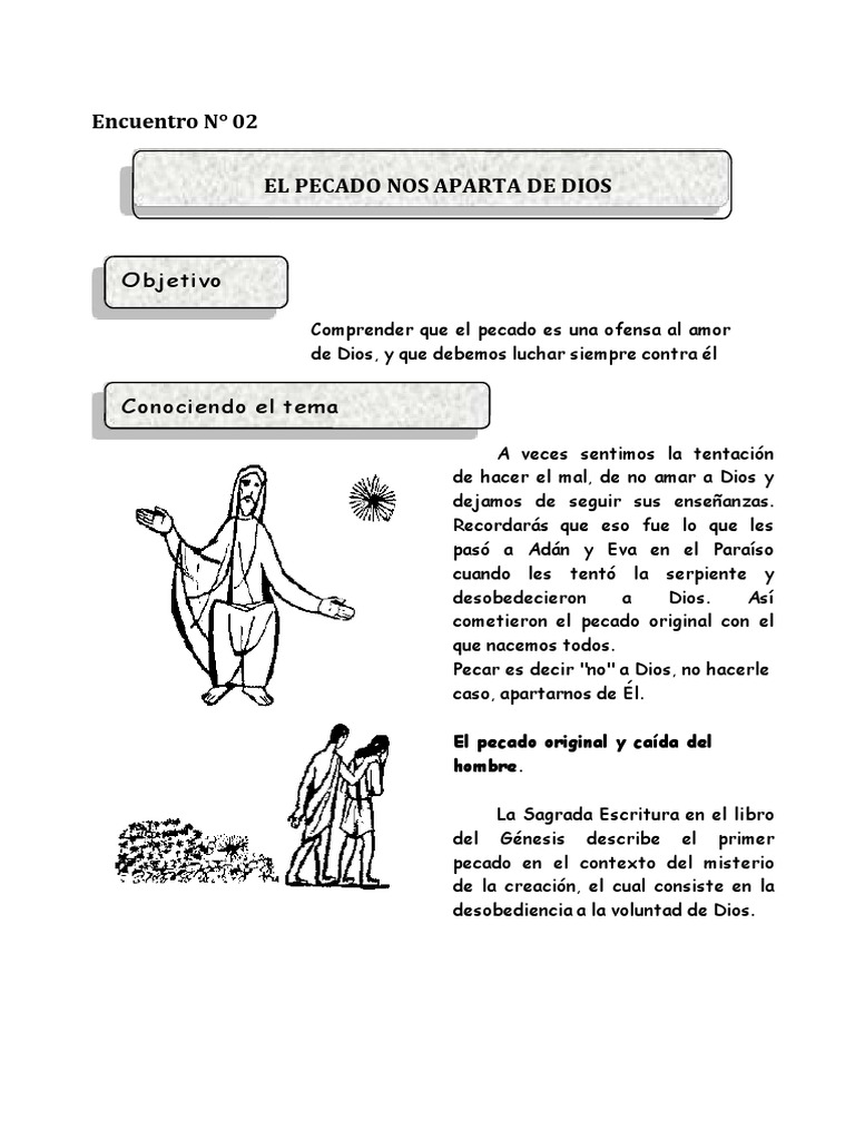 El Pecado Nos Aparta De Dios Pdf Siete Pecados Capitales Cristianismo