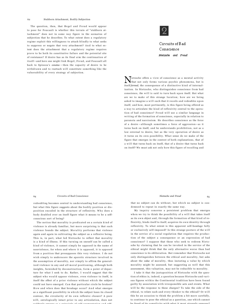 Judith Butler - Circuits of Bad Conscience | PDF | Metaphysics Of Mind ...