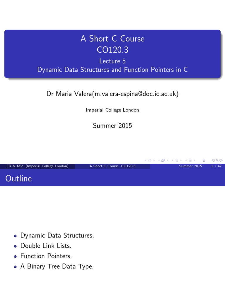Lecture 5 Pdf C Programming Language Pointer Computer Programming