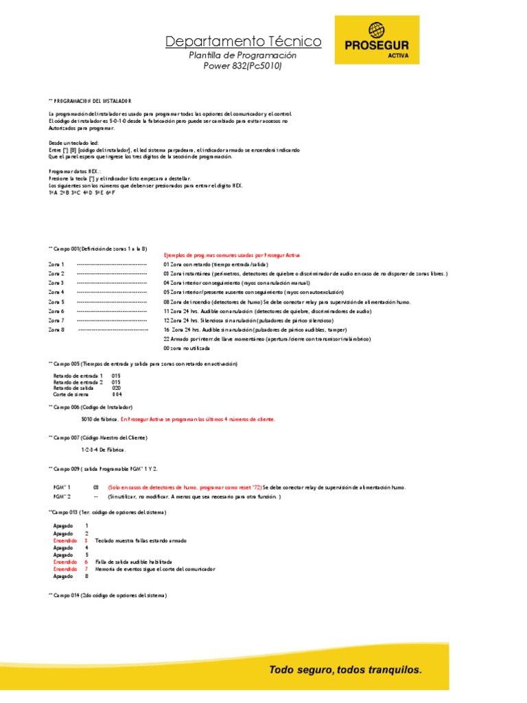 Programacion Power 832 | PDF | Electricidad | Electrónica