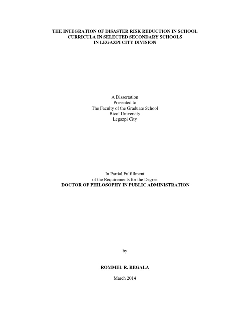 DRR Integration in School Curricula | PDF | Natural Hazards | Disaster Risk Reduction