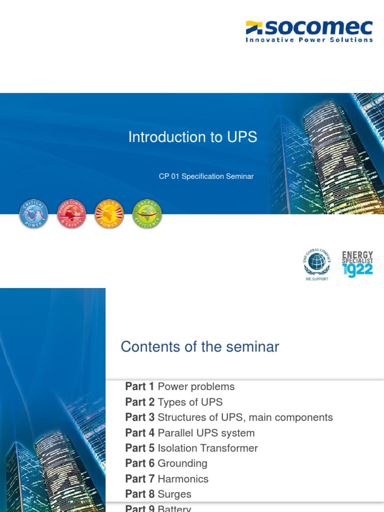 SOCOMEC UPS Presentation 22-11-13 | PDF | Power Inverter | Rectifier