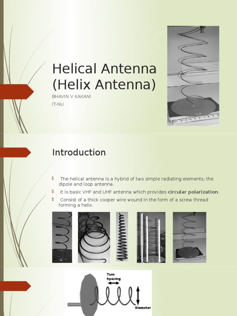 Helical Antenna | PDF | Antenna (Radio) | Polarization (Waves)