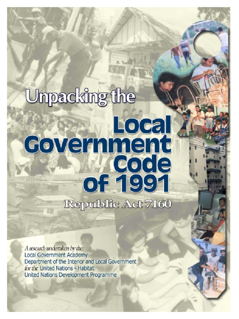 Unpacking The Local Gov't. Code of 1991 (LGA) | PDF | Local Government ...