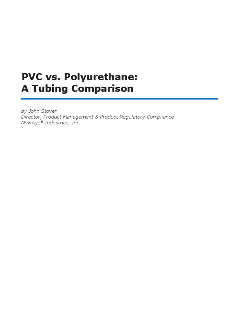 PVC Vs Polyurethane A Tubing Comparison | PDF | Polyvinyl Chloride ...