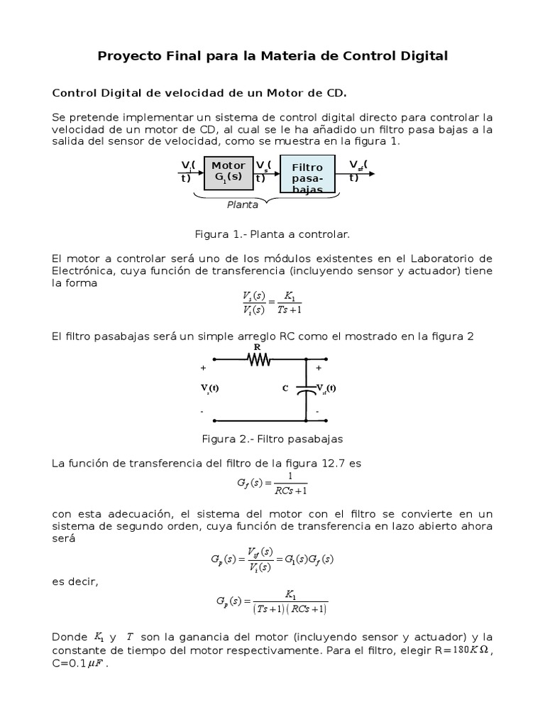 Control Digital | PDF | Muestreo (procesamiento de señal) | Algoritmos