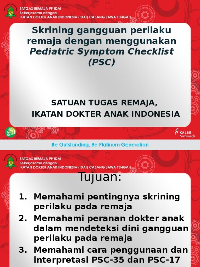 Skrining Gangguan Perilaku Remaja Dengan Kuesioner PSC 17 | PDF
