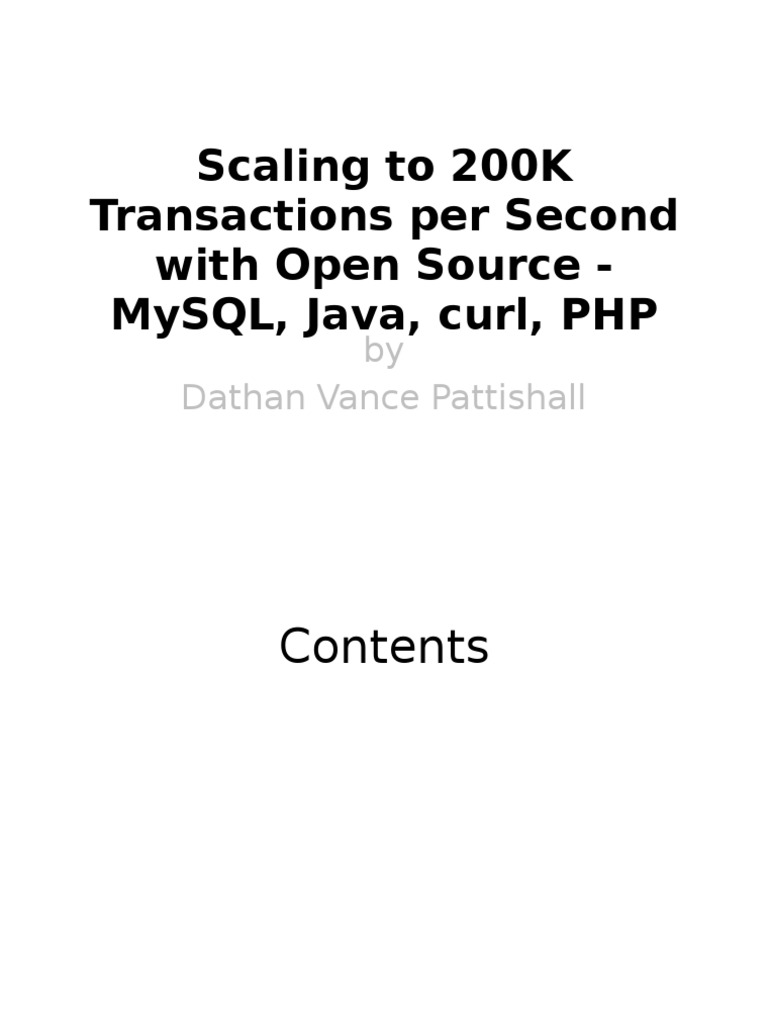 Scaling To 200k Transactions Per Second With Open Source Mysql Java 2607