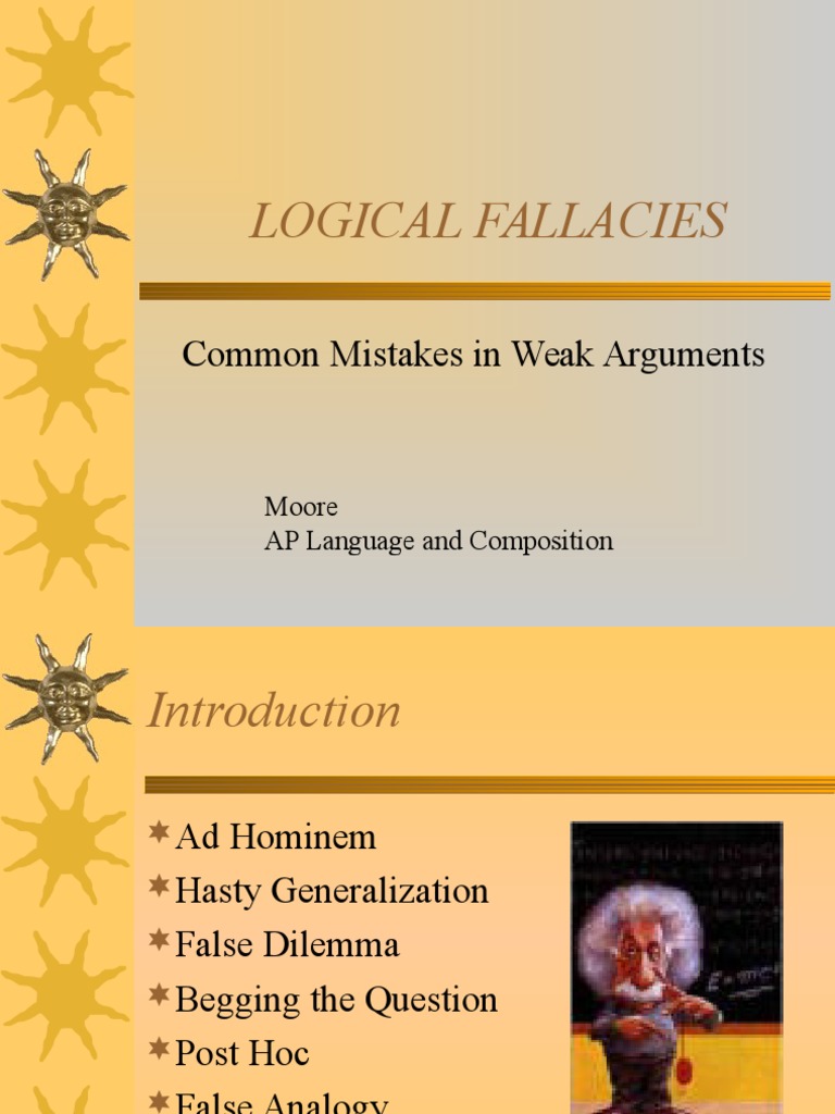 Logical Fallacies: Common Mistakes in Weak Arguments | PDF | Fallacy | Logic