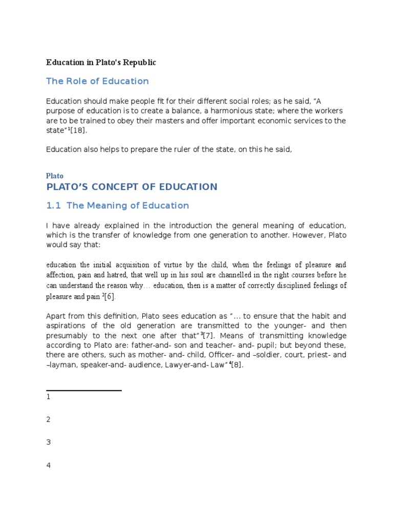 Plato On Education | PDF | Plato | Dialectic