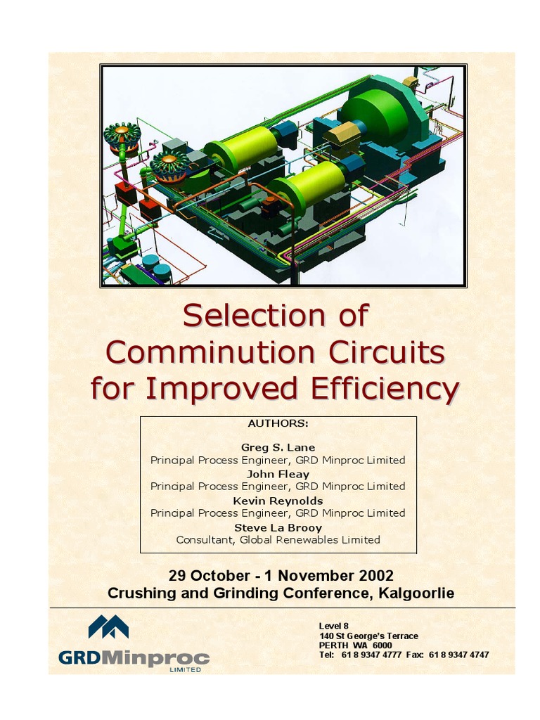 Crushing and Grinding Circuit Design | PDF | Computers | Technology ...