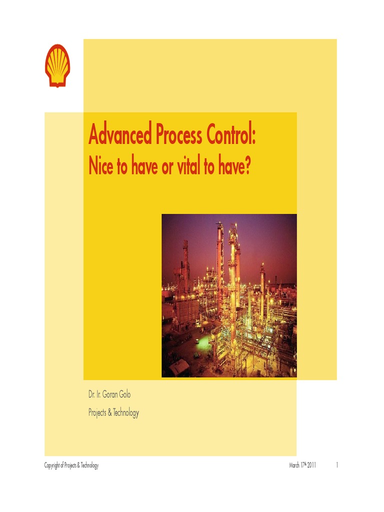 Advance Process Control Shell | PDF | Reliability Engineering | Control ...