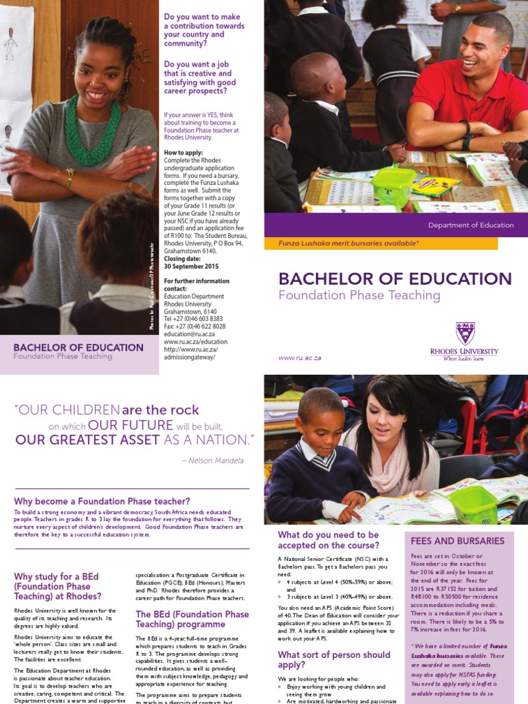 BEd FP Brochure 2015 PDF | PDF | Postgraduate Education | Teachers