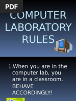 Computer Lab Rules | PDF | Computers
