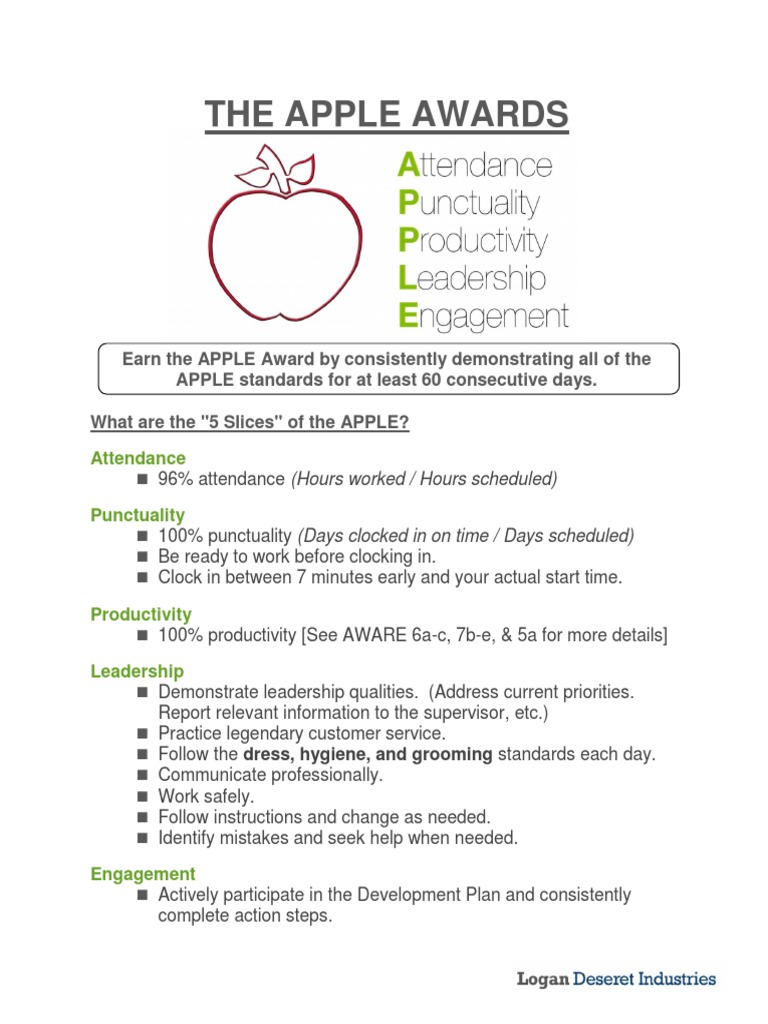 APPLE Award Criteria and Standards | PDF