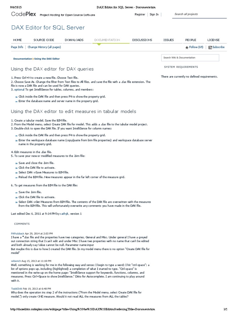 DAX Editor For SQL Server | PDF | Microsoft Sql Server | Areas Of ...