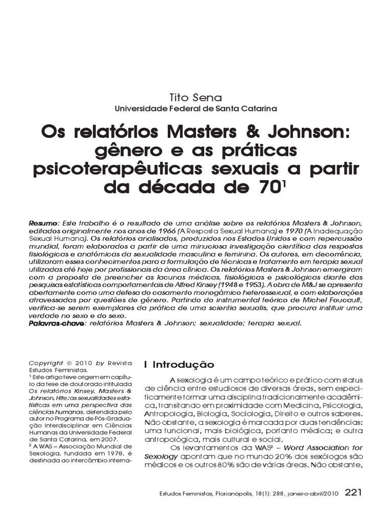 Os Relatorios Masters e Jhonson | PDF | Ciências e Matemática
