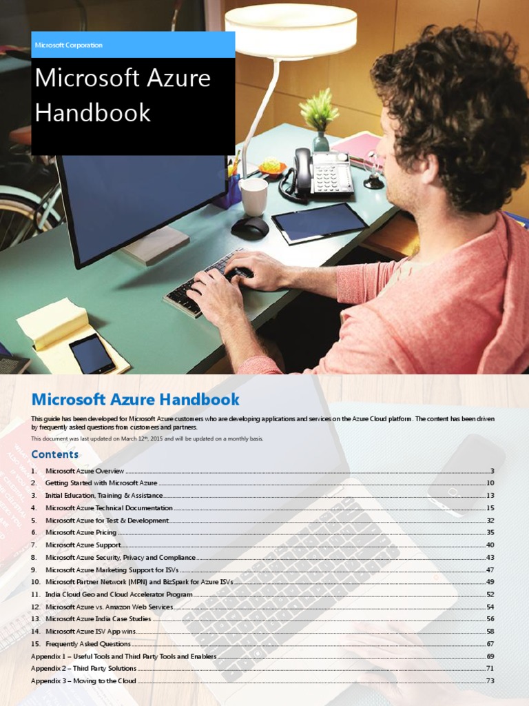 Microsoft Azure Handbook | PDF | Platform As A Service | Cloud Computing