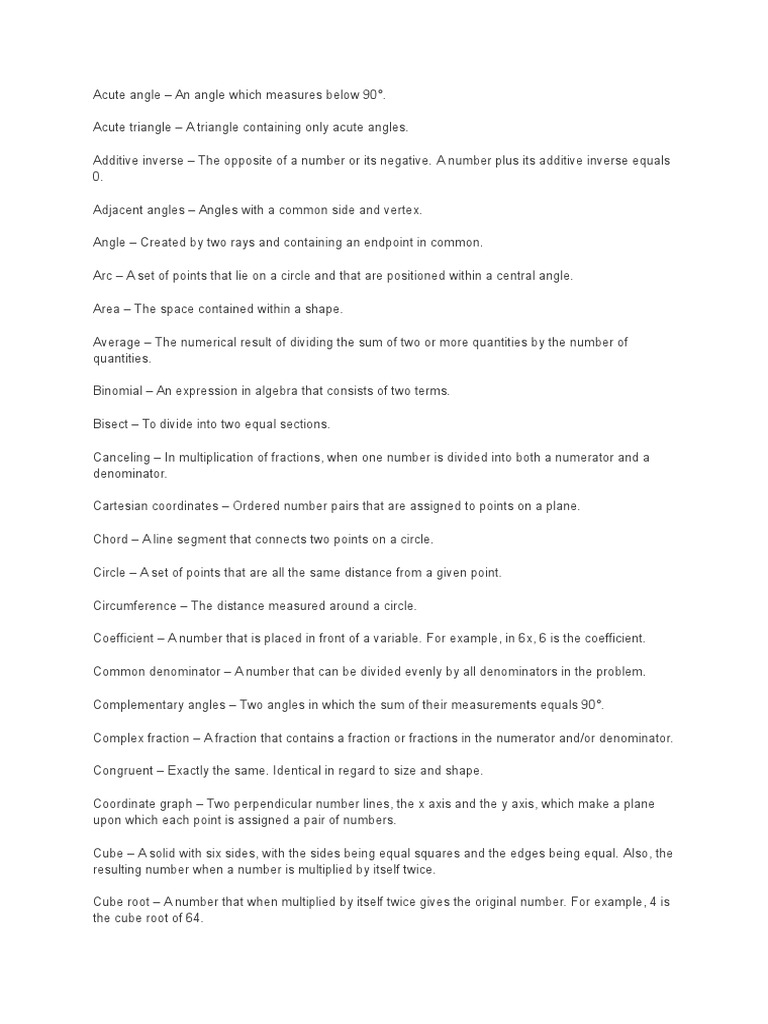 Acute Angle | PDF | Fraction (Mathematics) | Numbers