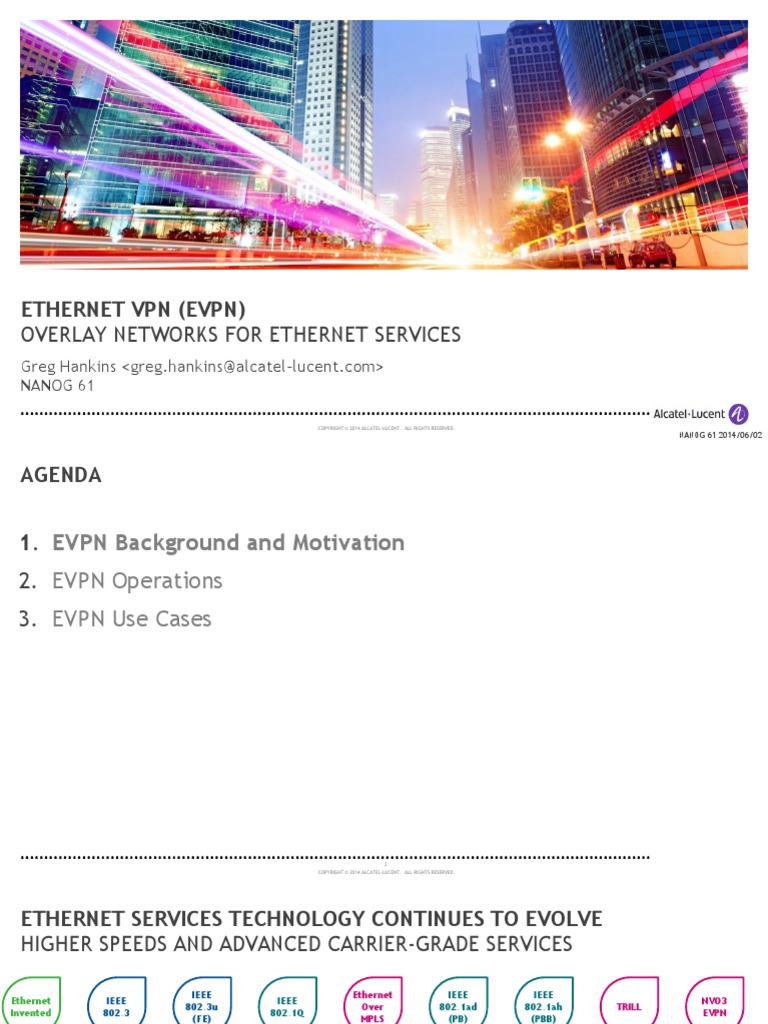 Ethernet VPN (Evpn) : Overlay Networks For Ethernet Services | PDF | Virtual Private Network ...