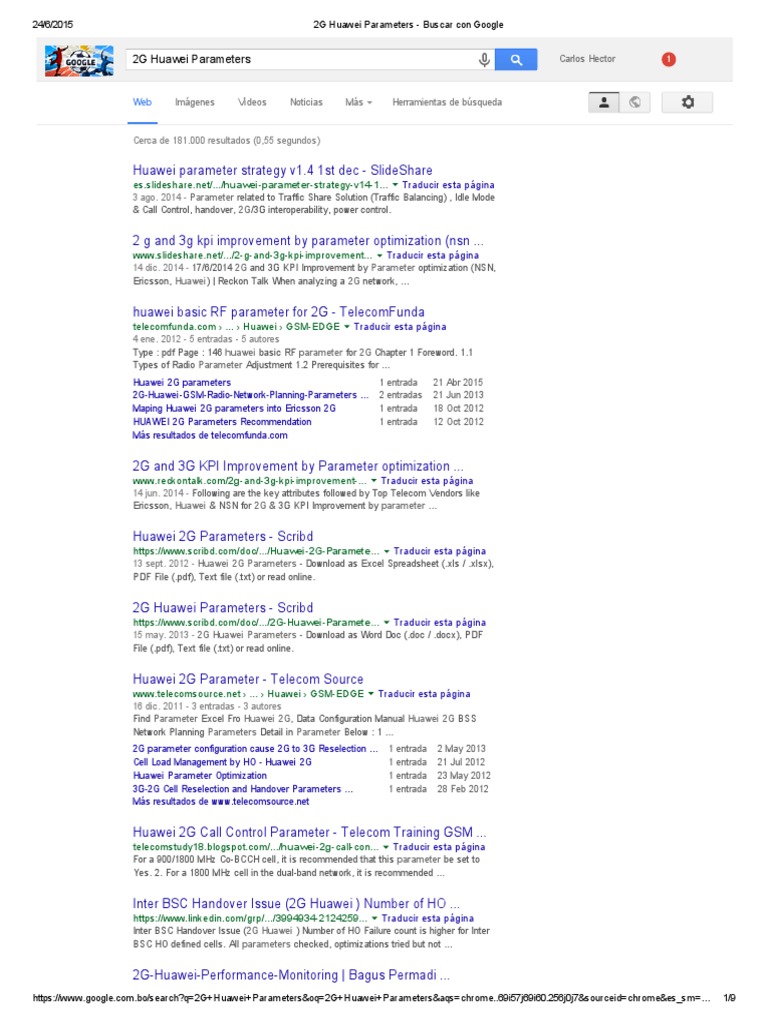 2G Huawei Parameters - Buscar Con Google | PDF | 3 G | Gsm