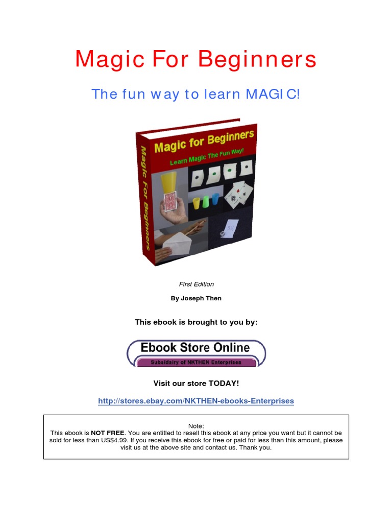 Magic For Beginners | PDF | Magic (Illusion) | Gaming Devices