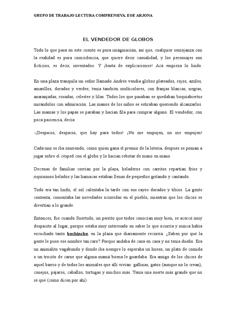 El Vendedor de Globos | PDF